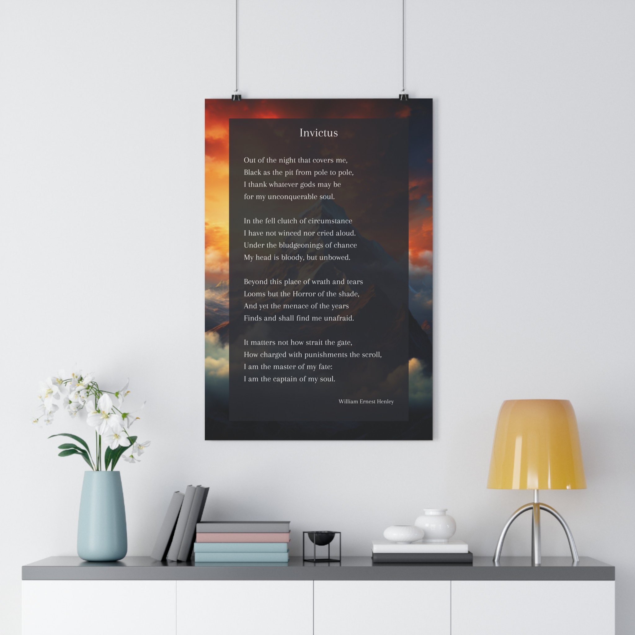 Invictus Poem Art Print Wall Art - Etsy