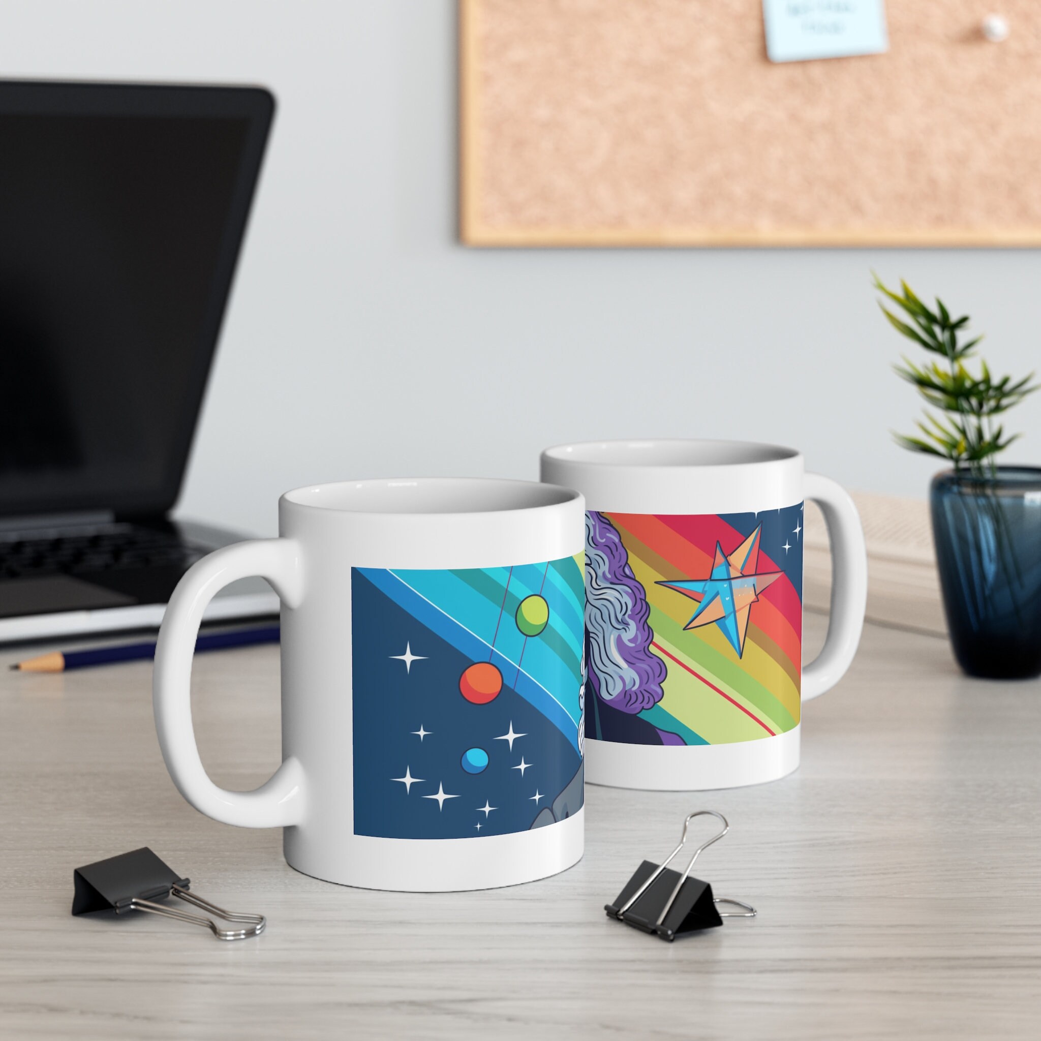 Isaac Newton Line Art Mug: Minimalist Design, Inspirational Physics ...