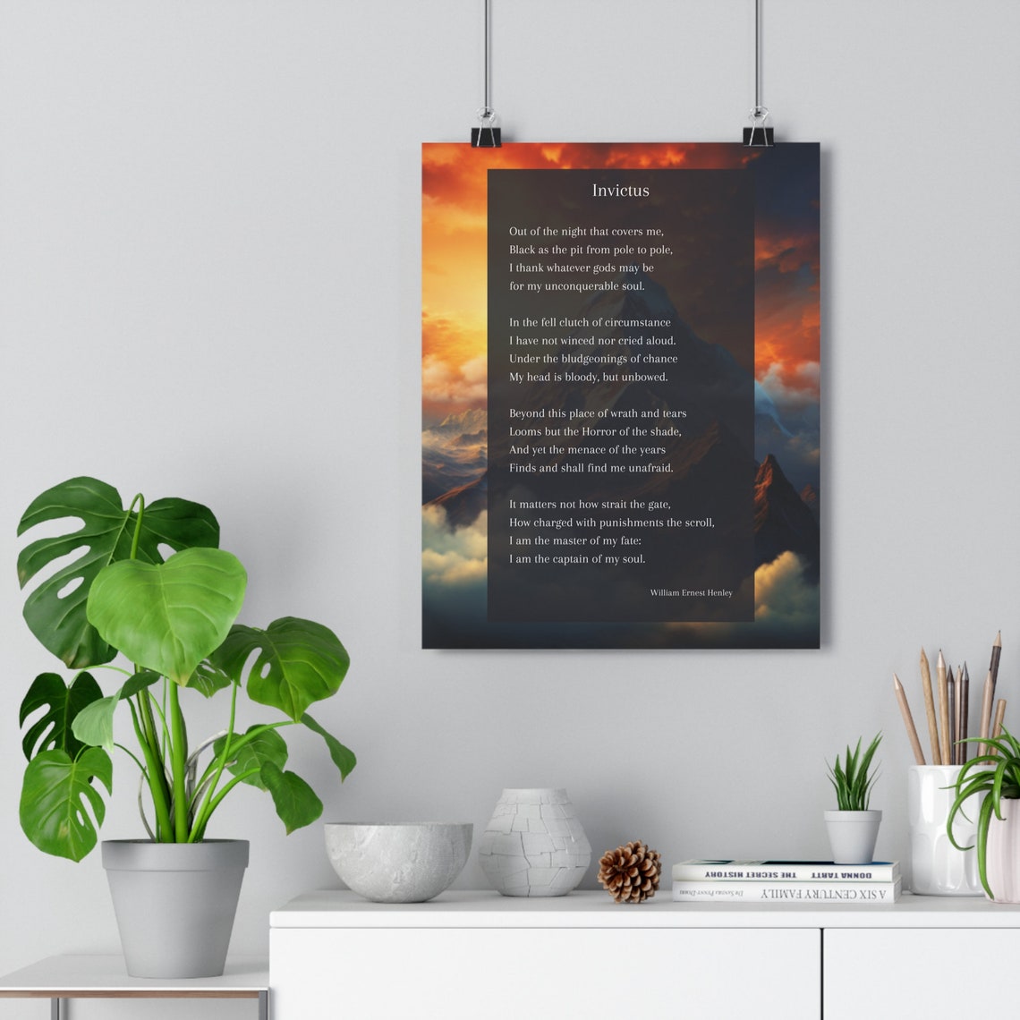 Invictus Poem Art Print Wall Art - Etsy