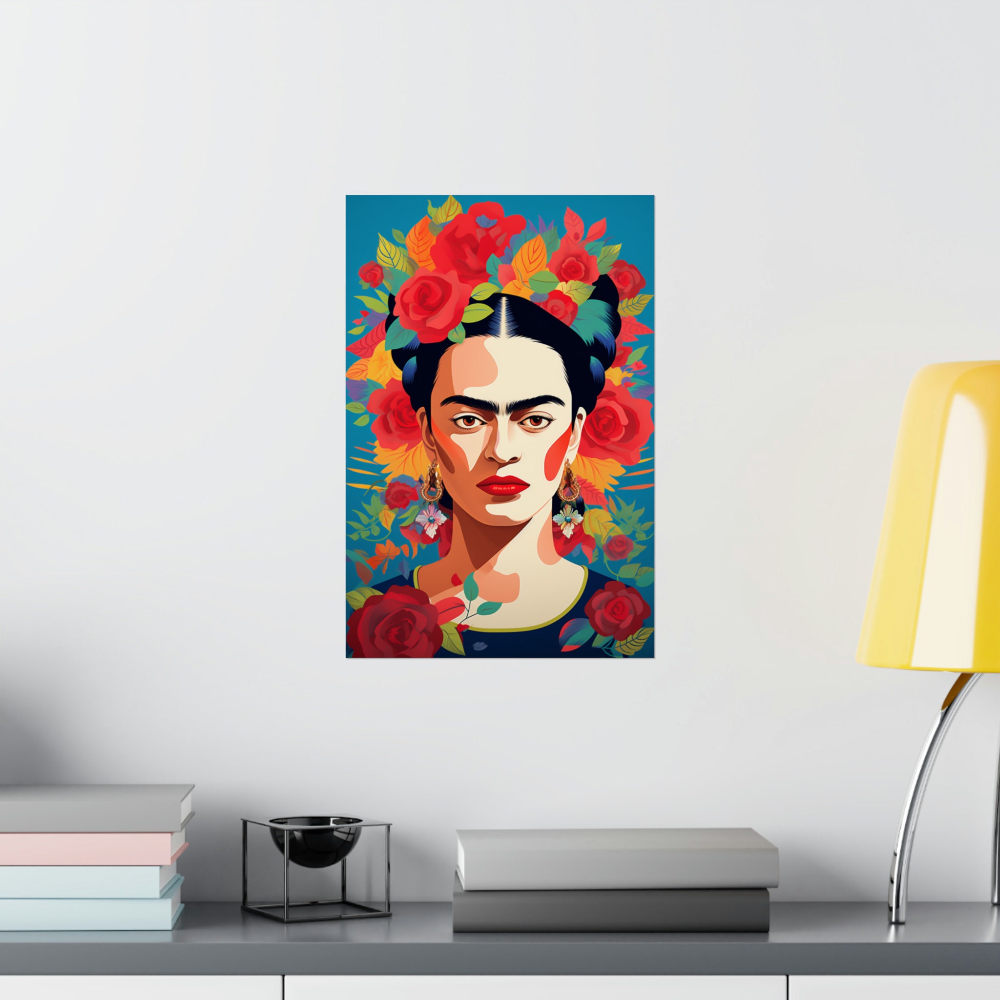 Frida Kahlo Portrait, Frida Kahlo Poster, Bold Cheerful Home Decor ...