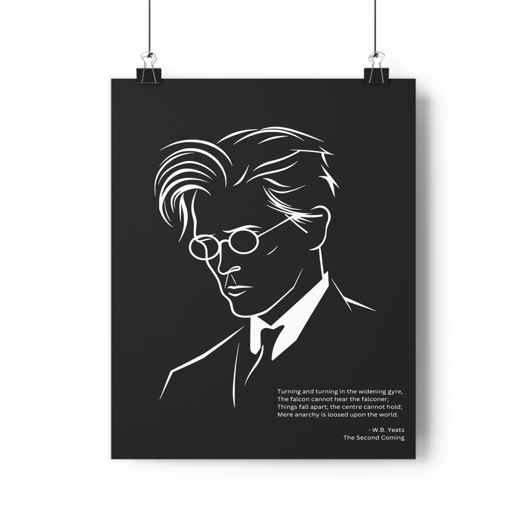 W.B Yeats Premium Poster - Wall Art - Etsy
