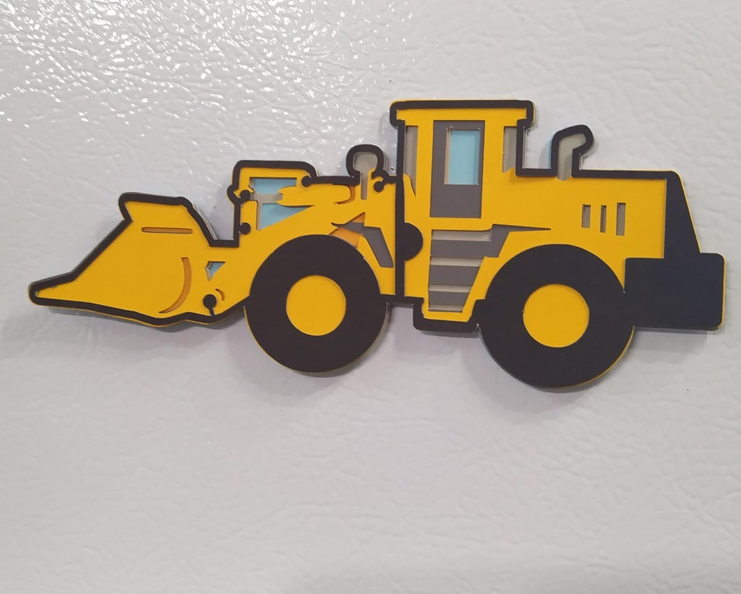 Front Loader TOPPER: Layered Cardstock Cake or Card Topper, Party Decor ...