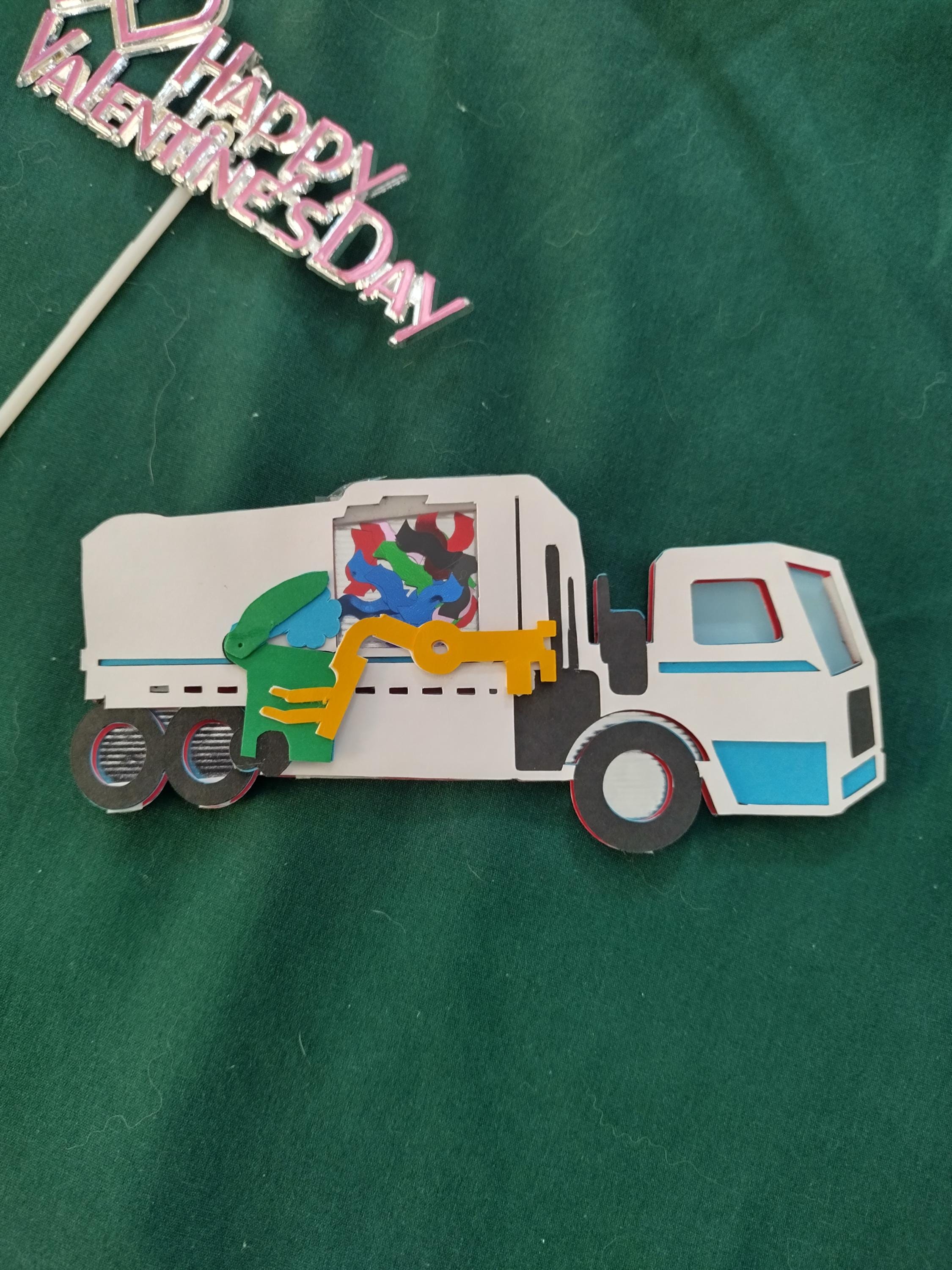 Garbage Truck TOPPER: Confetti Shaker. No Background - Etsy