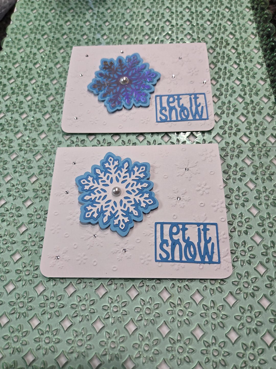 Snowflake CARD Interactive-snowflake Spins While Rhinestones Twinkle ...