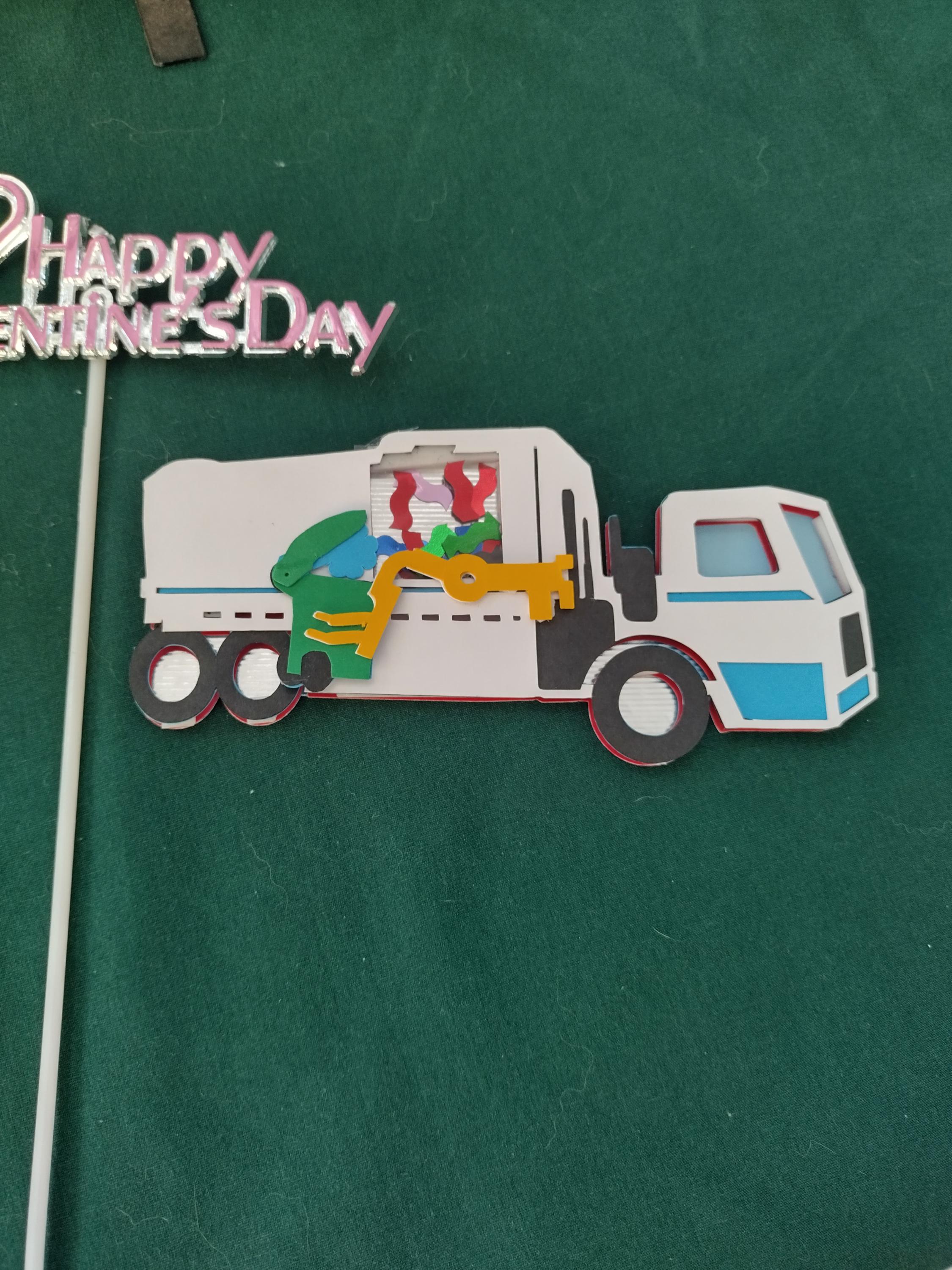 Garbage Truck TOPPER: Confetti Shaker. No Background - Etsy