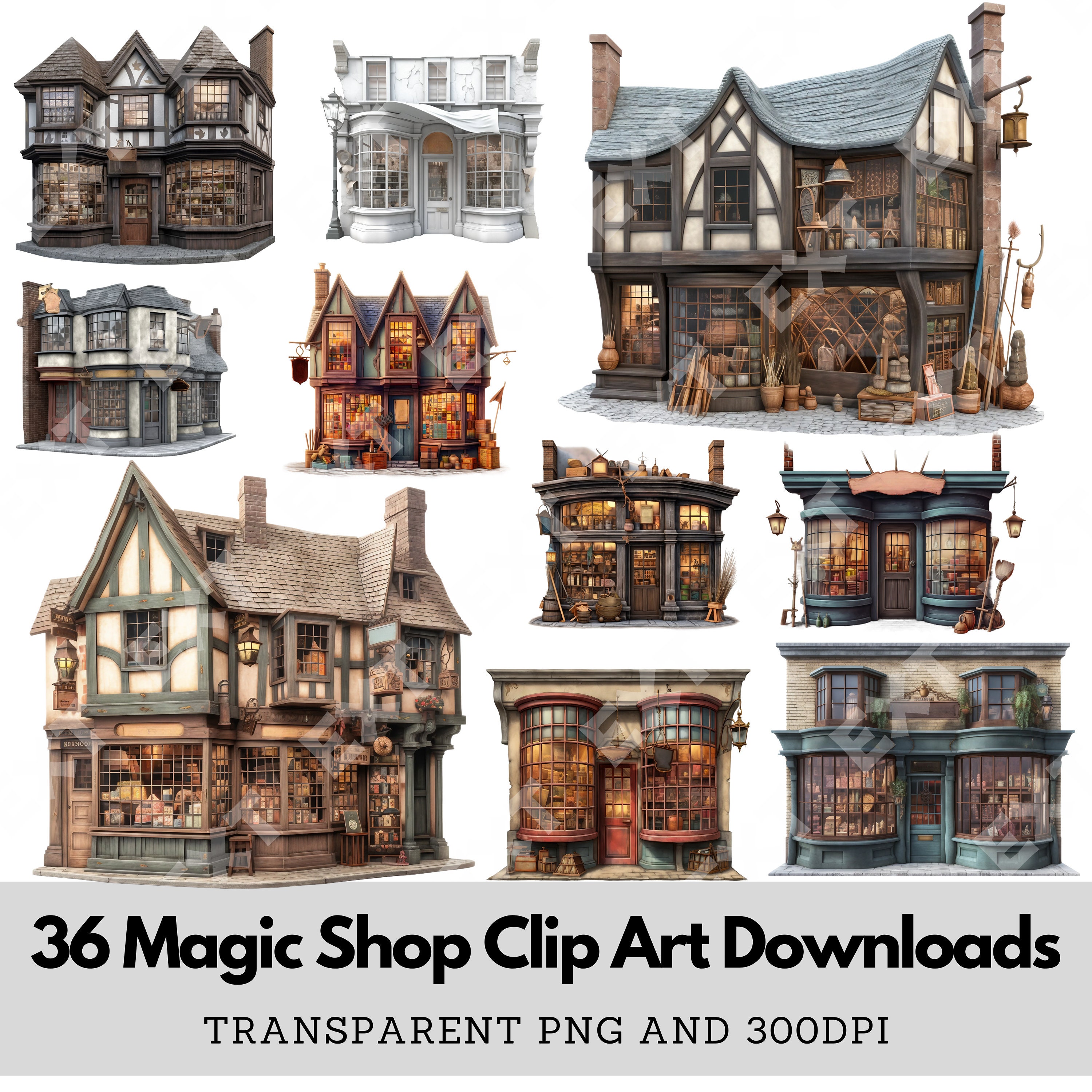 36 Magic Shop Clipart Bundle, Digital Clipart, Commercial Use Clipart ...
