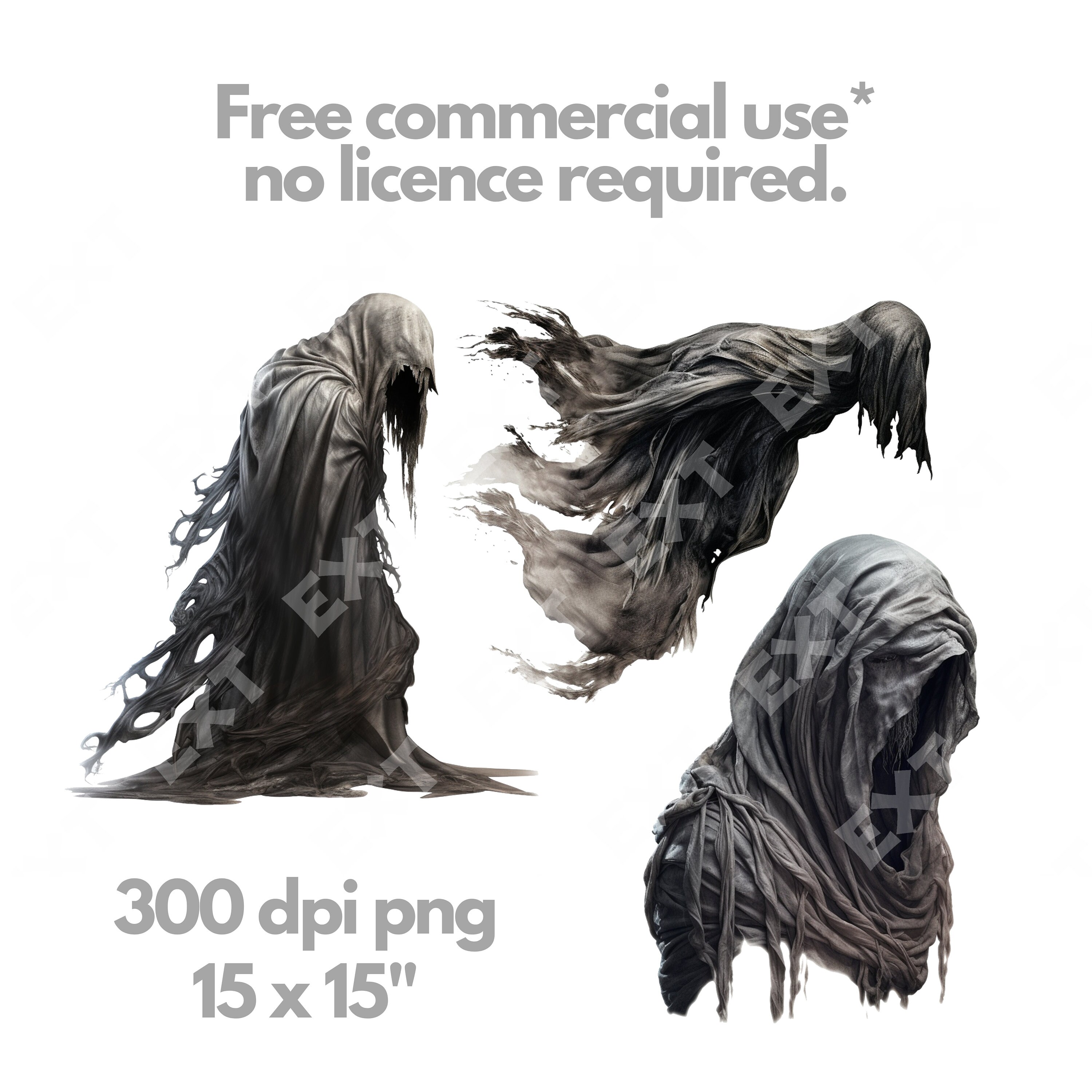 15 Death Creature Clipart Images, Spooky Clipart, Digital Clipart ...