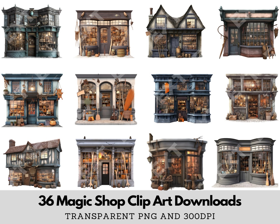 36 Magic Shop Clipart Bundle, Digital Clipart, Commercial Use Clipart ...