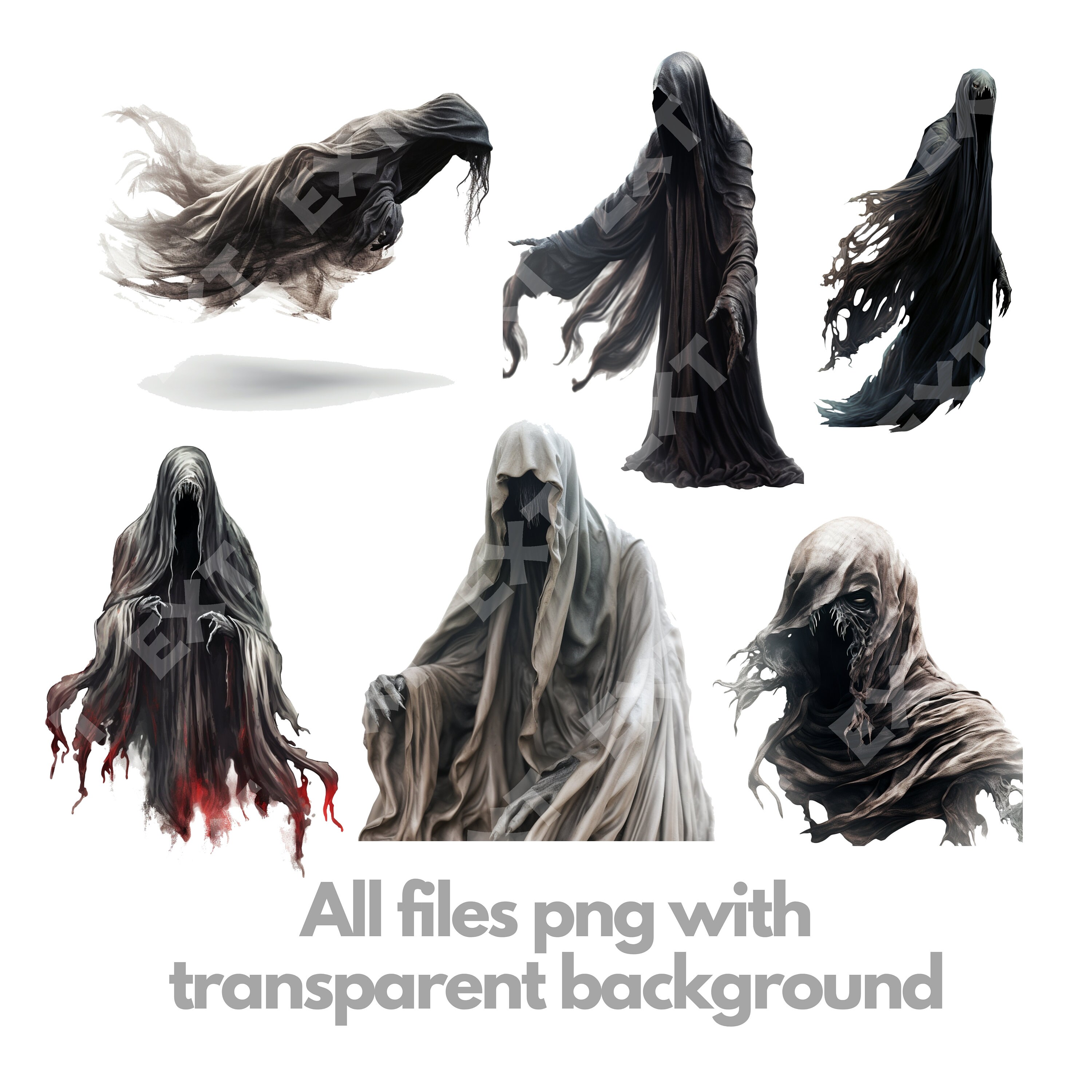 15 Death Creature Clipart Images, Spooky Clipart, Digital Clipart ...