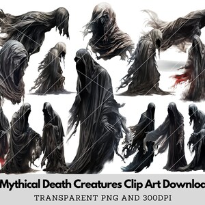 15 Death Creature Clipart Images Spooky Clipart Digital - Etsy