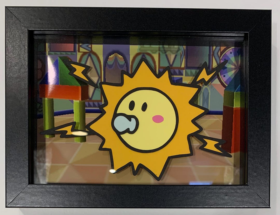 Paper Mario (64), Watt 5x7 Shadowbox - Etsy