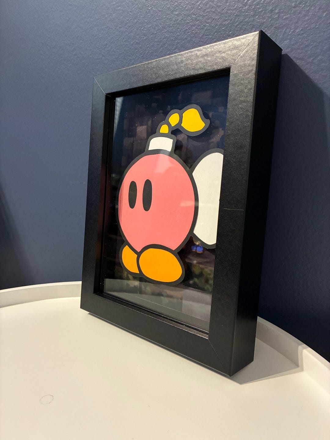Paper Mario (64), Bombette 5x7 Shadowbox - Etsy
