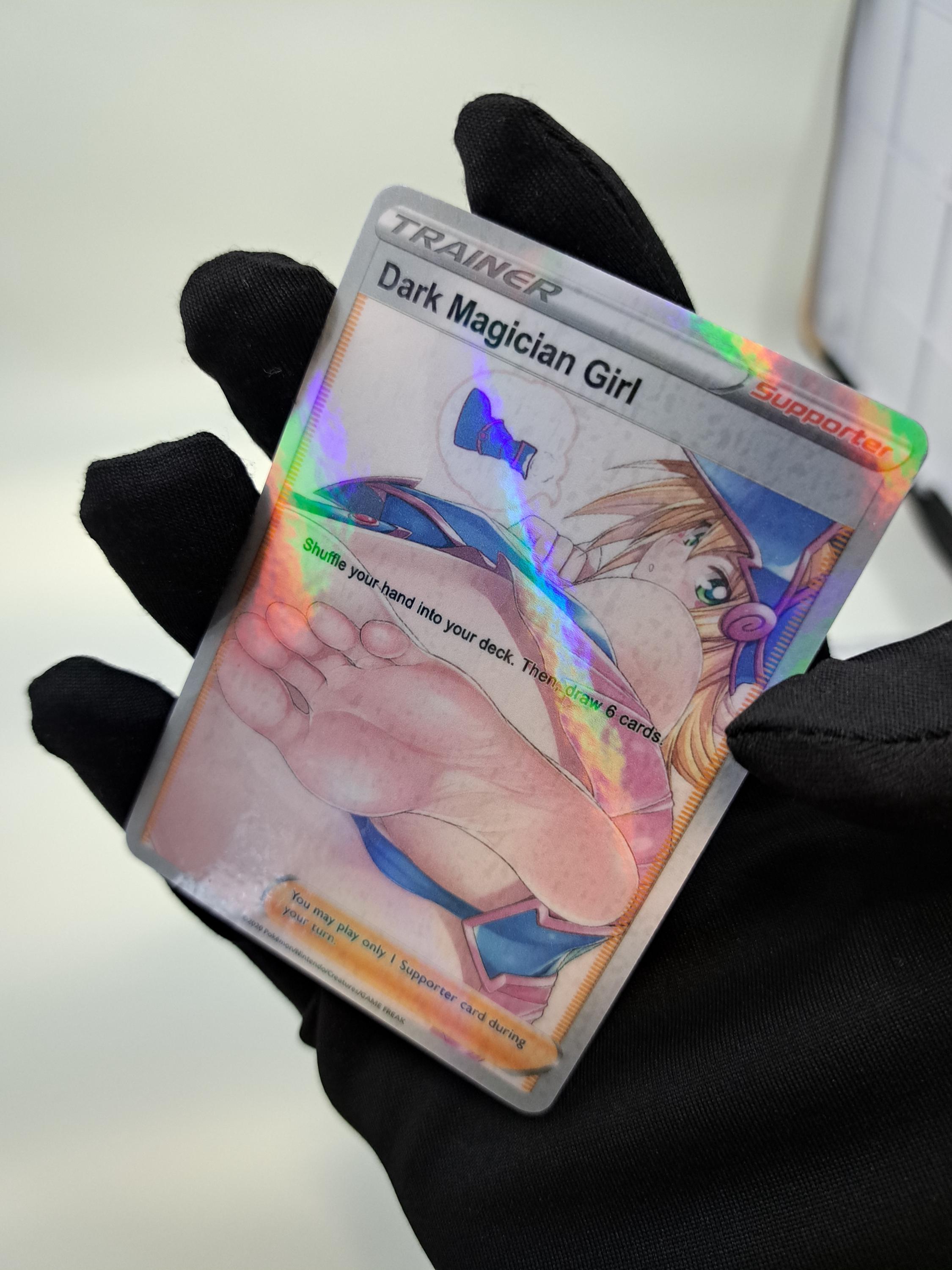 DARK MAGICIAN Girl Full Art Trainer Custom Yugioh X Pokemon Card FA ...