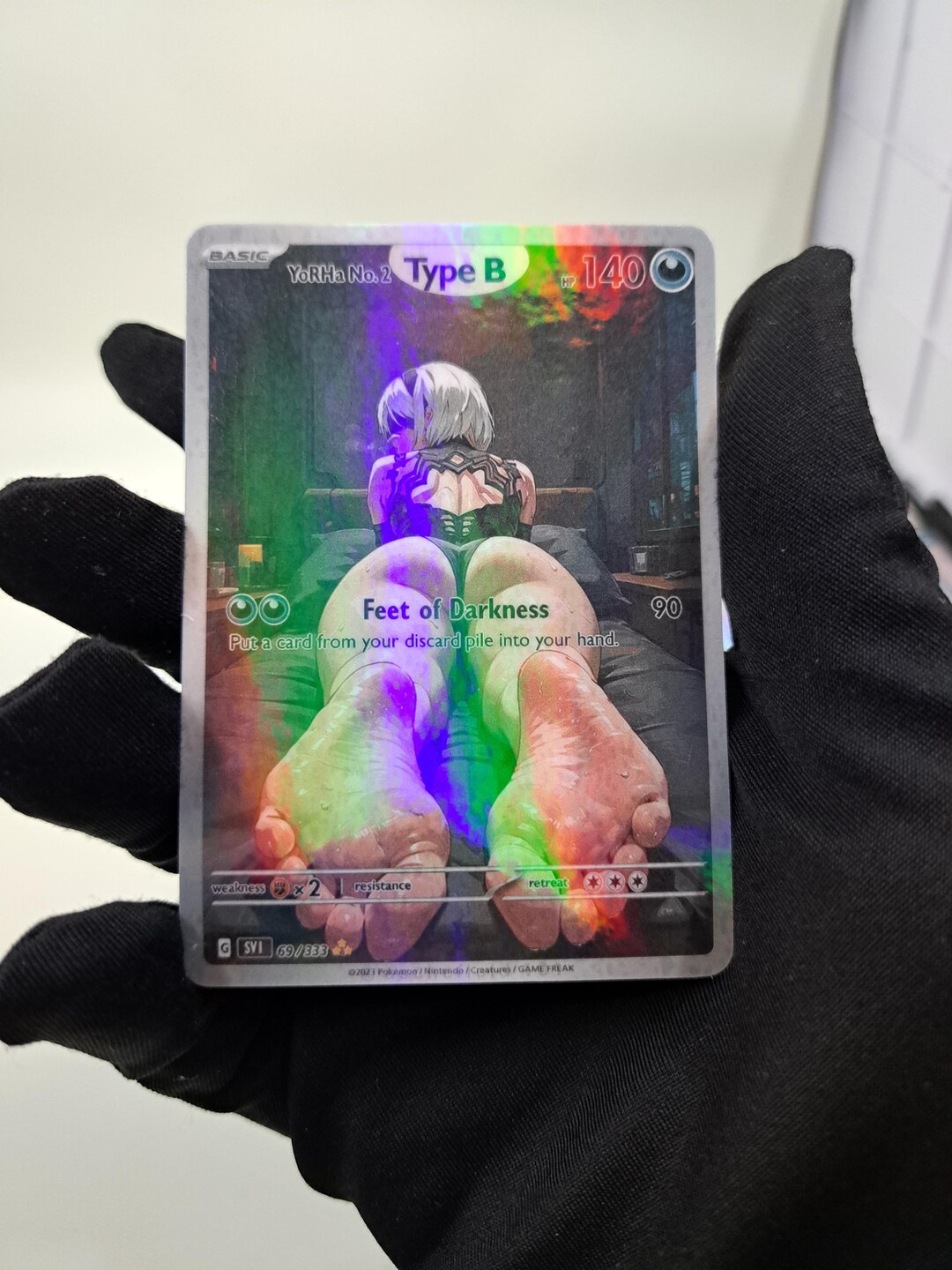 2B NIER AUTOMATA Full Art Trainer Custom Pokemon Card FA Anime Waifu - Etsy