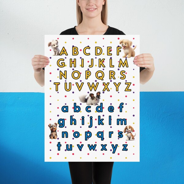 Puppy Alphabet Poster - Etsy