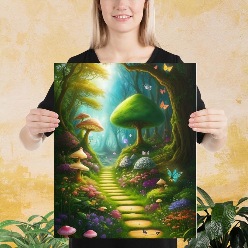 MAGICAL ENCHANTED FOREST Poster Pathway in the Fantasy Forest ...