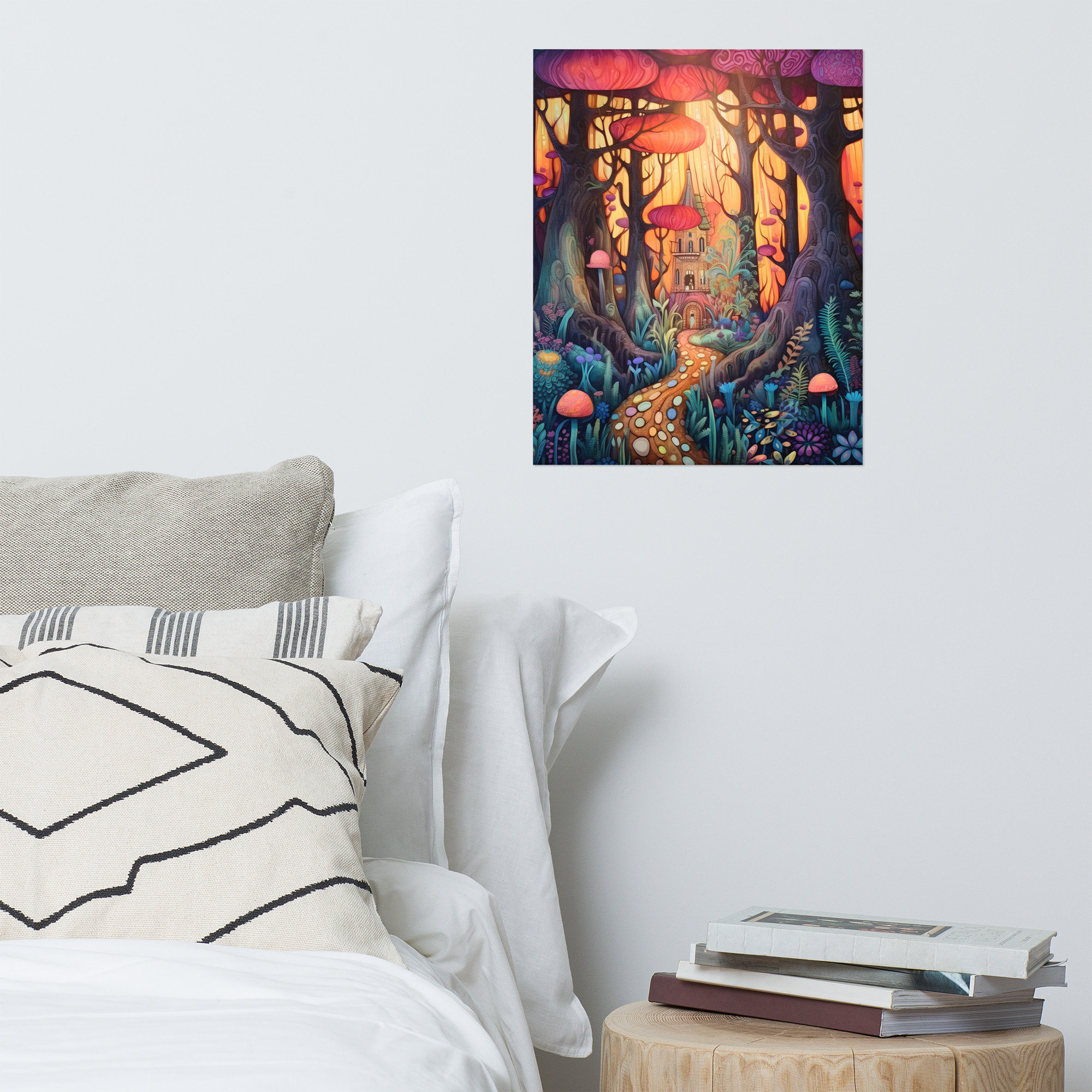 ENCHANTED FOREST KIDS Poster Magical World Vivid Colors Fairytale Style ...