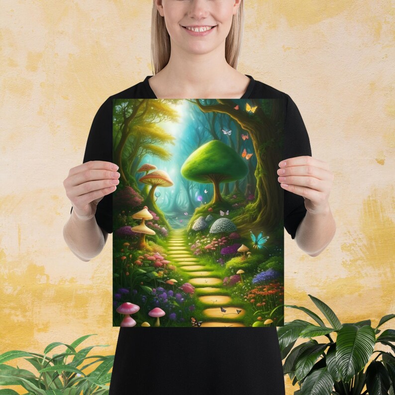MAGICAL ENCHANTED FOREST Poster Pathway in the Fantasy Forest ...