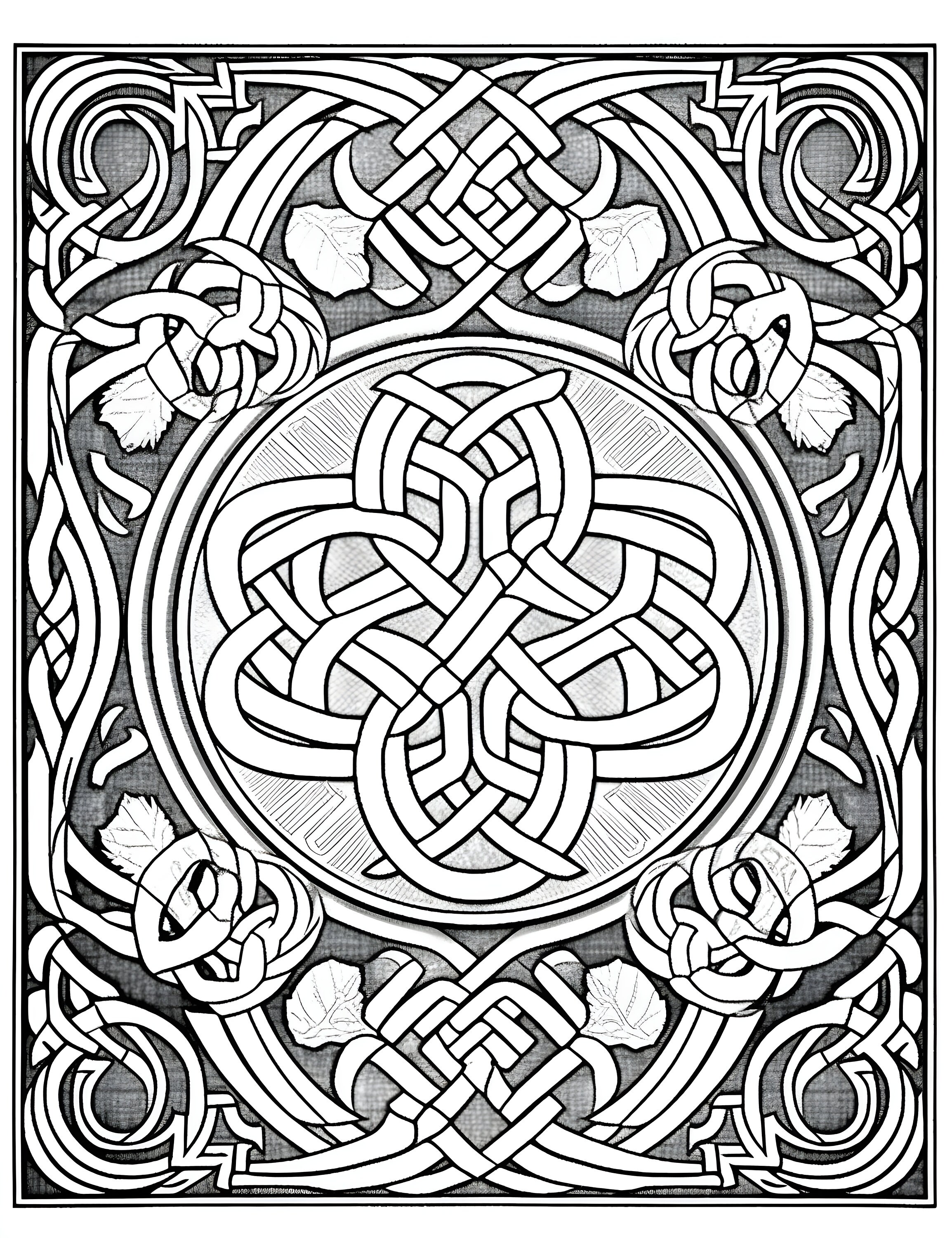 ADULT COLORING PAGES Celtic Knots and Flowers Moderate to Intricate ...