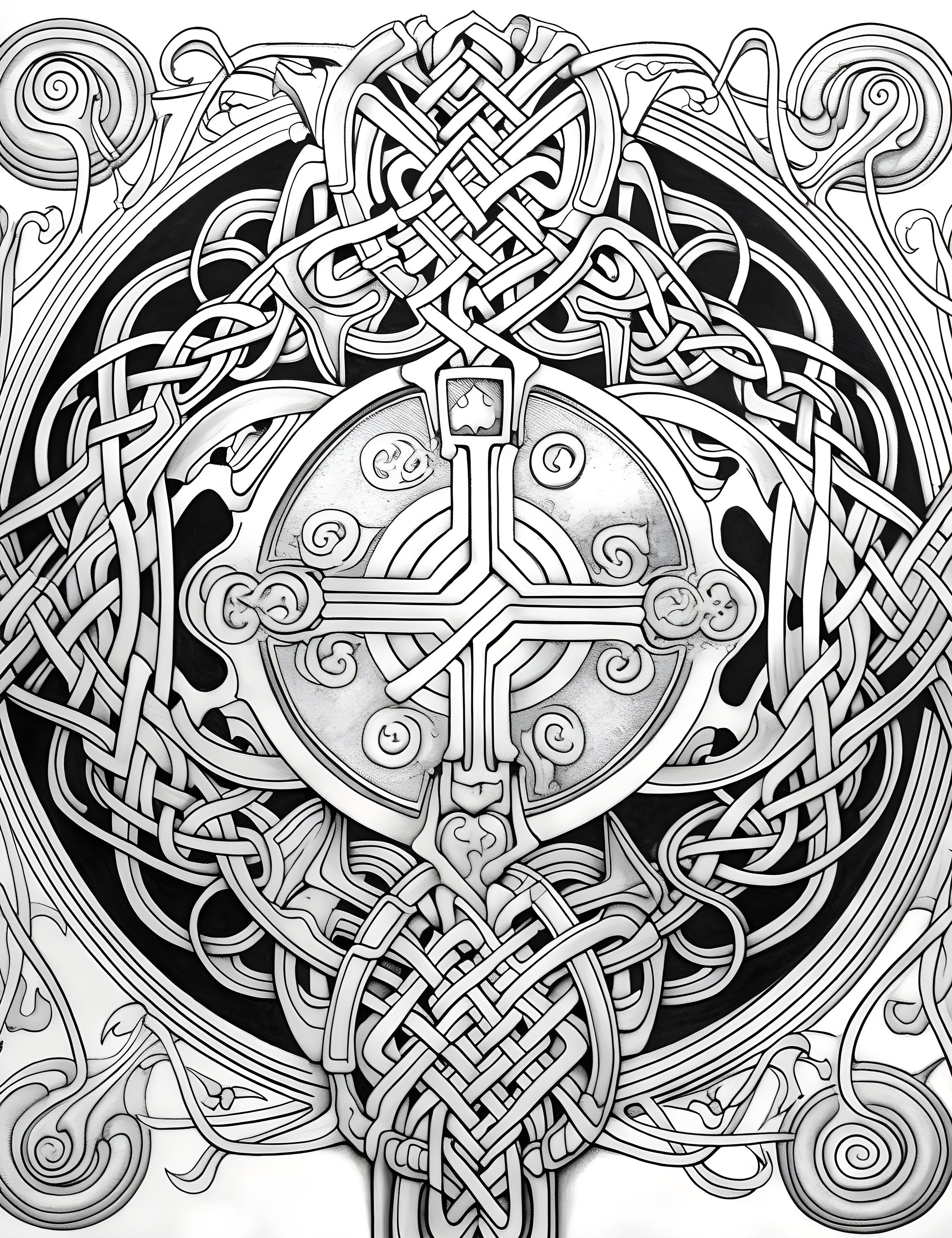 ADULT COLORING PAGES Celtic Knots and Flowers Moderate to Intricate ...