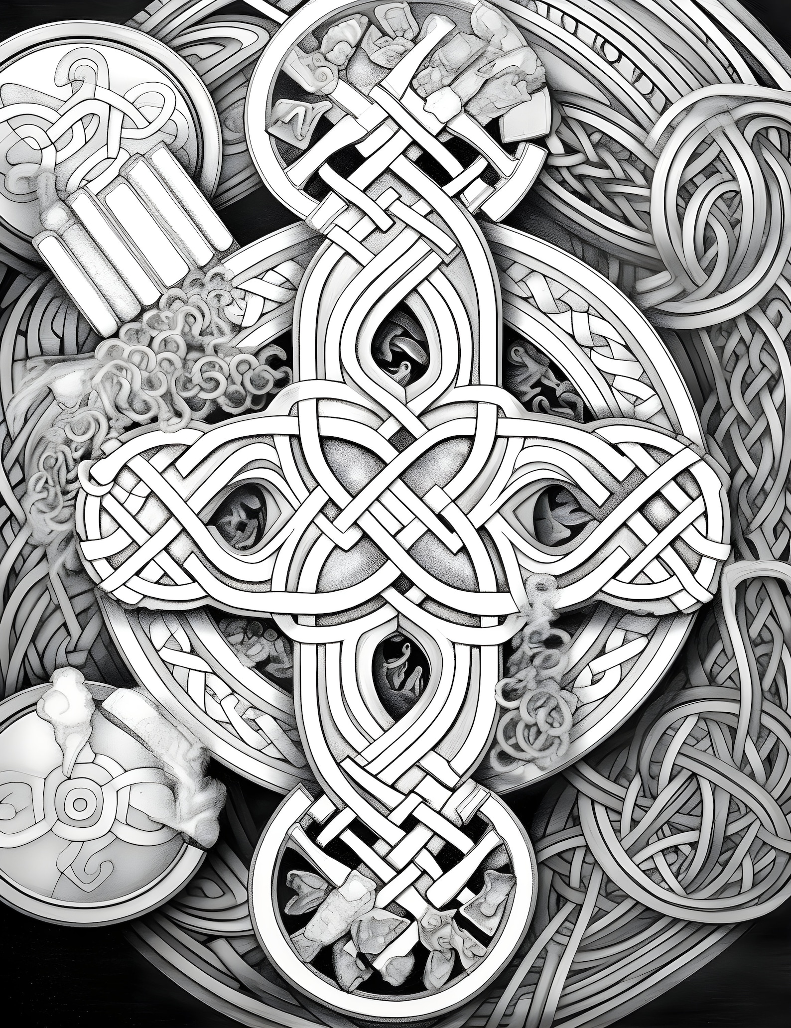 ADULT COLORING PAGES Celtic Knots and Flowers Moderate to Intricate ...