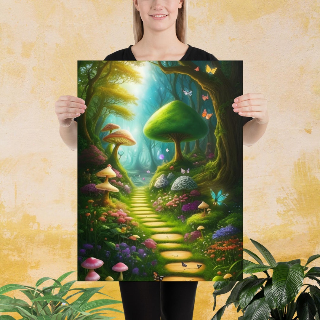 MAGICAL ENCHANTED FOREST Poster Pathway in the Fantasy Forest ...