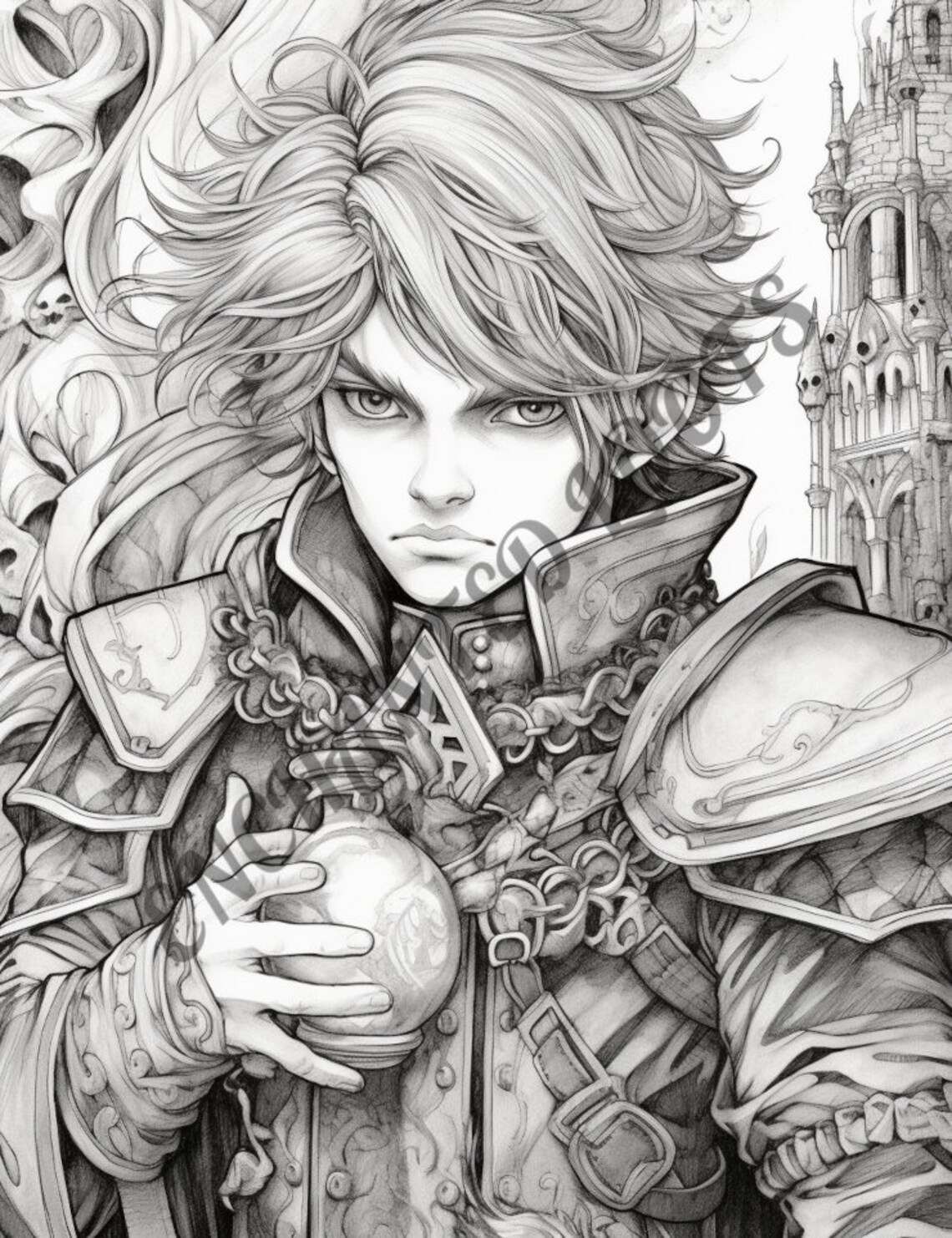 30 FANTASY COLORING PAGES Designed for Adults or Advanced Coloring ...