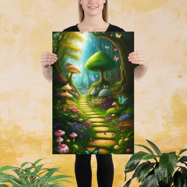 MAGICAL ENCHANTED FOREST Poster Pathway in the Fantasy Forest ...
