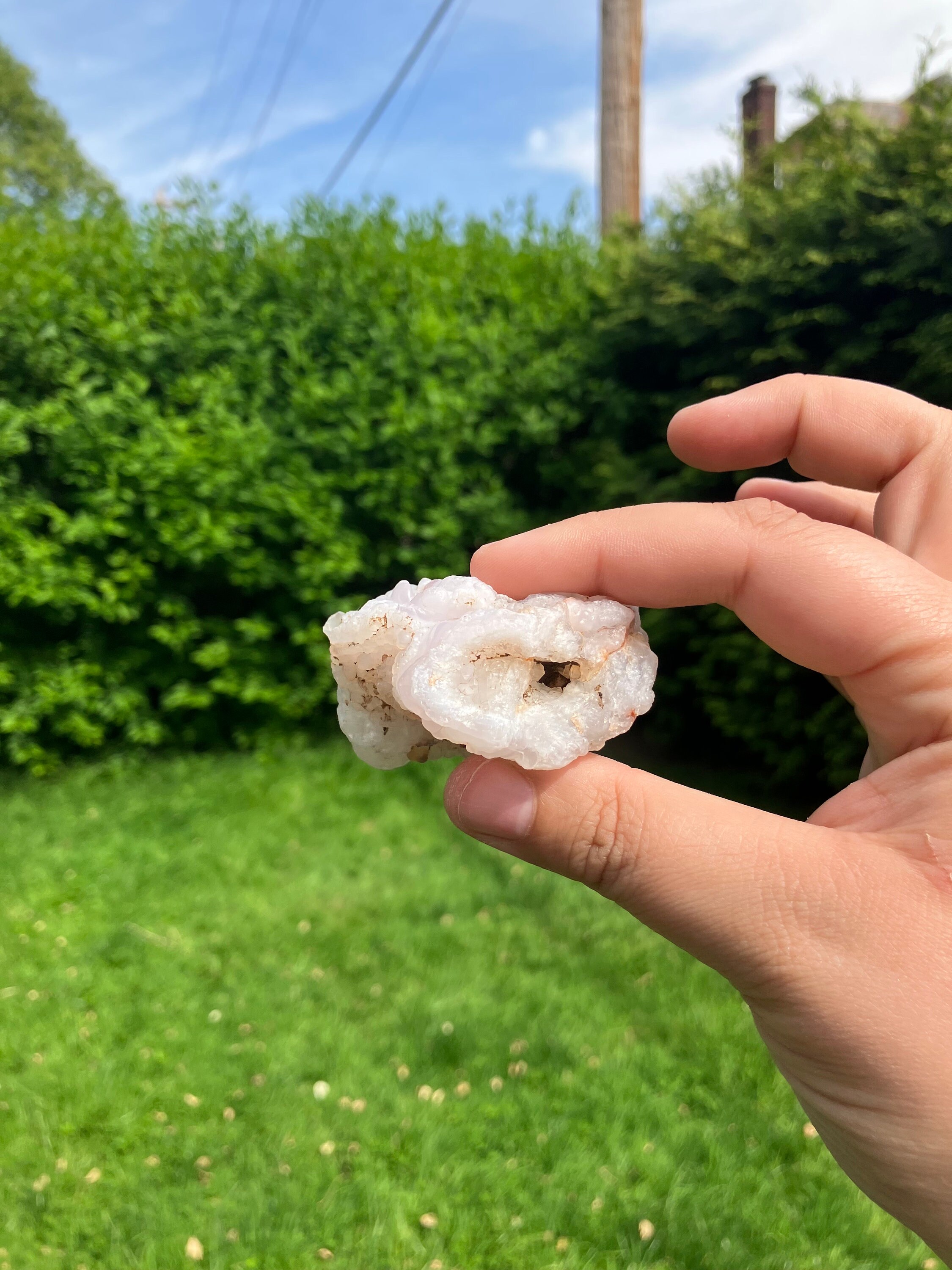White Chalcedony Rose Crystal, Natural Formation, Raw Gemstone, One of ...