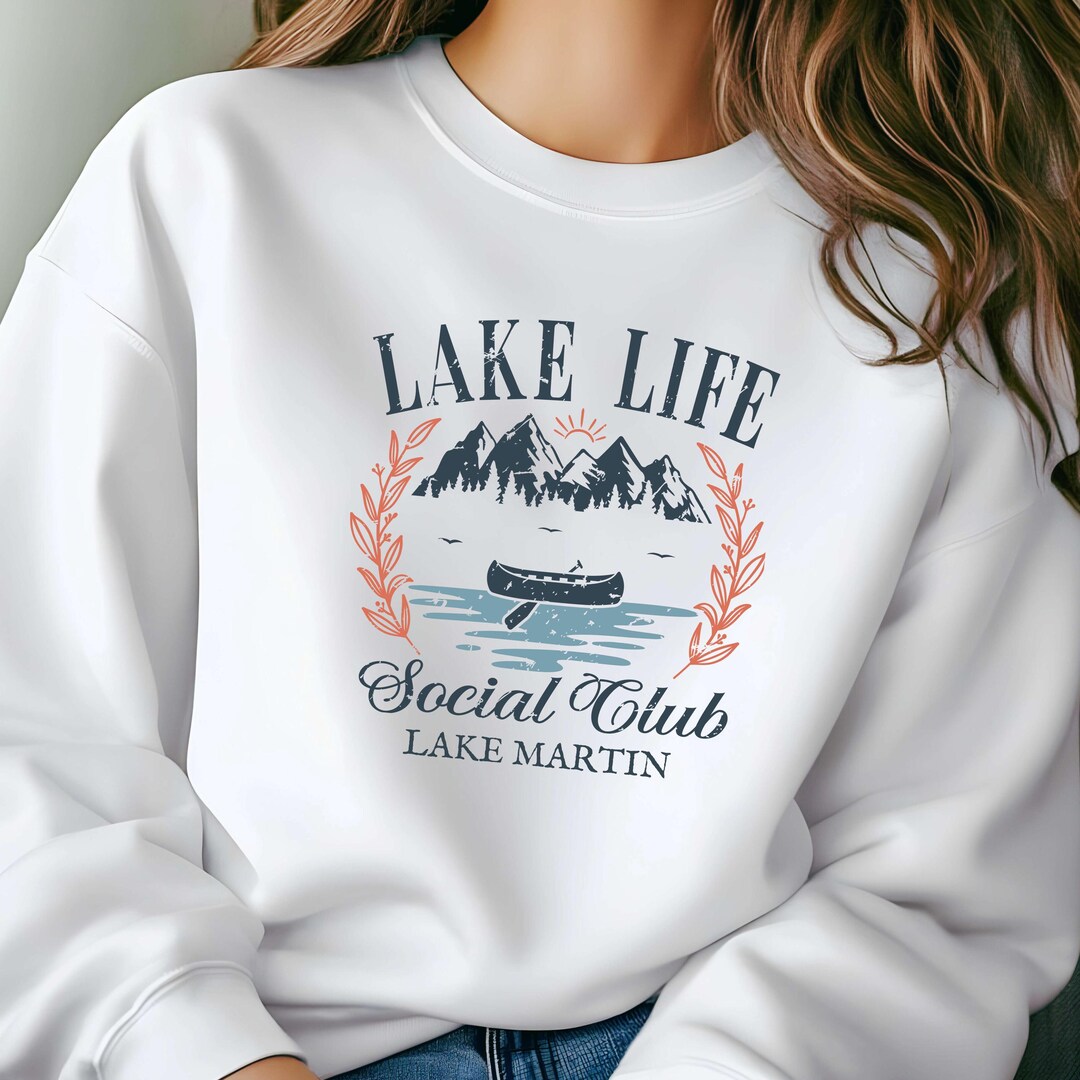 Lake Life Social Club Trendy Lake Sweatshirt, Personalized Gift for ...