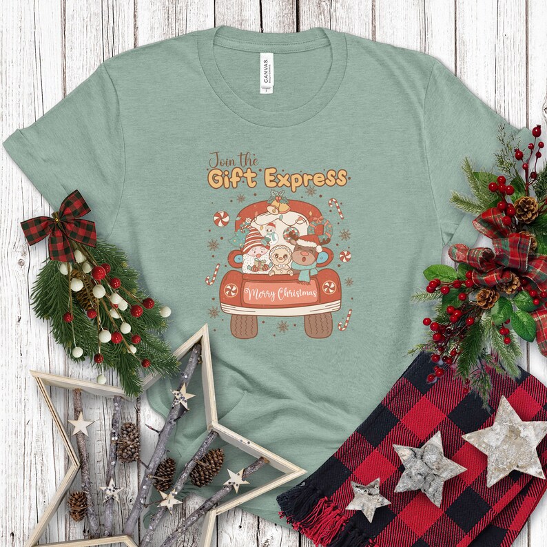 Christmas Retro Shirt, Retro Santa Shirt, Christmas Tree Tshirt ...