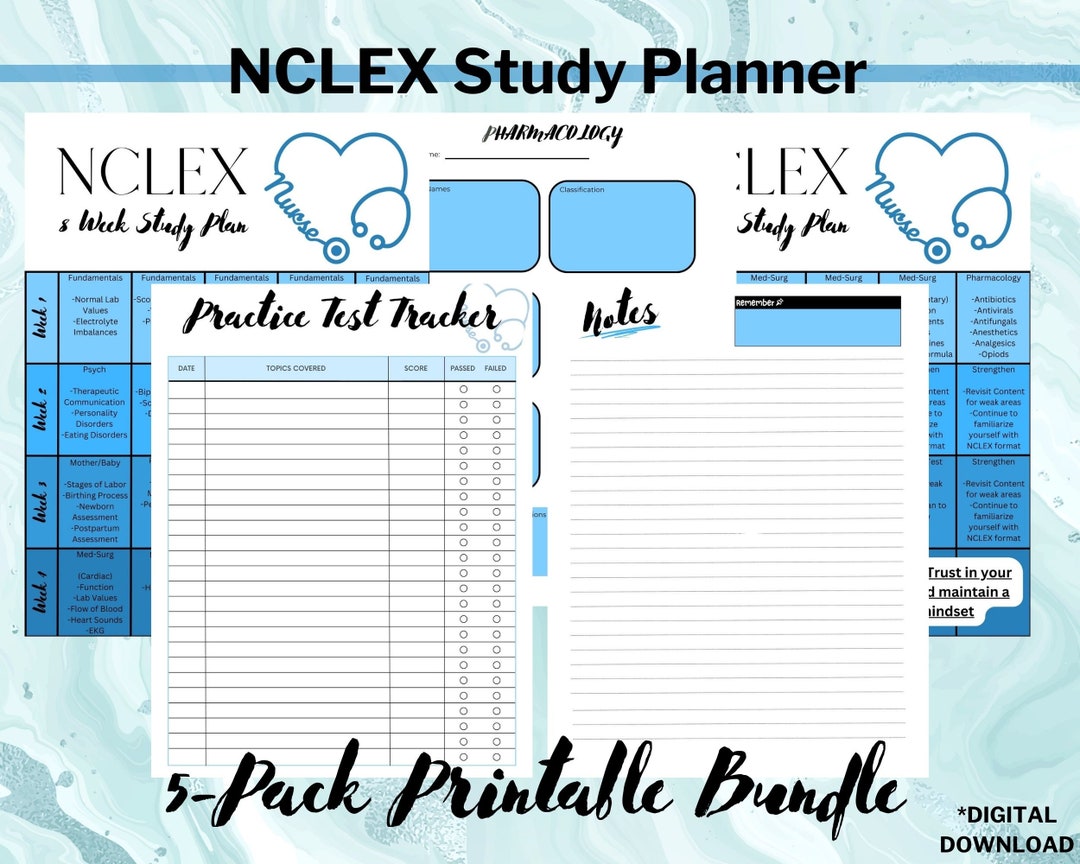 NCLEX Study Plan FILLED, Study Plan for National Council Licensure ...