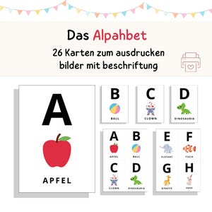 ABC Card Set, 26 Printable Flashcards, 7 Cut-out Pages, Alphabet Cards ...