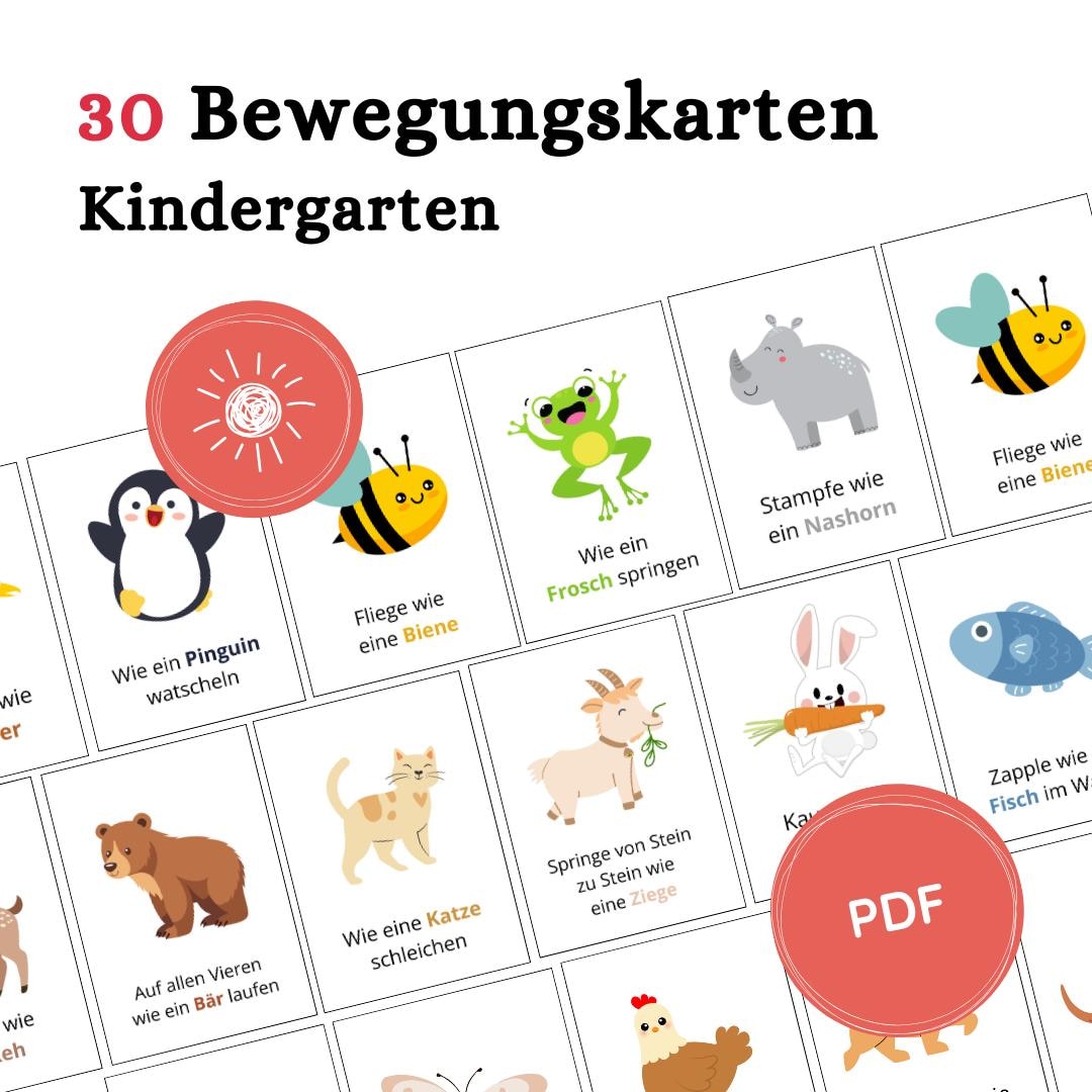 30 Activity Cards for Children – Games for Educators and Kindergartens ...