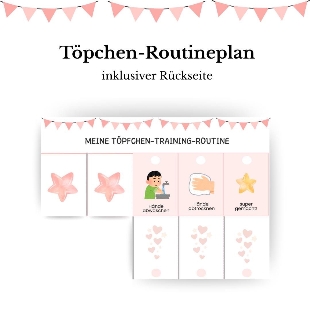 Potty Training Routine Planner for Children – Printable and Foldable ...