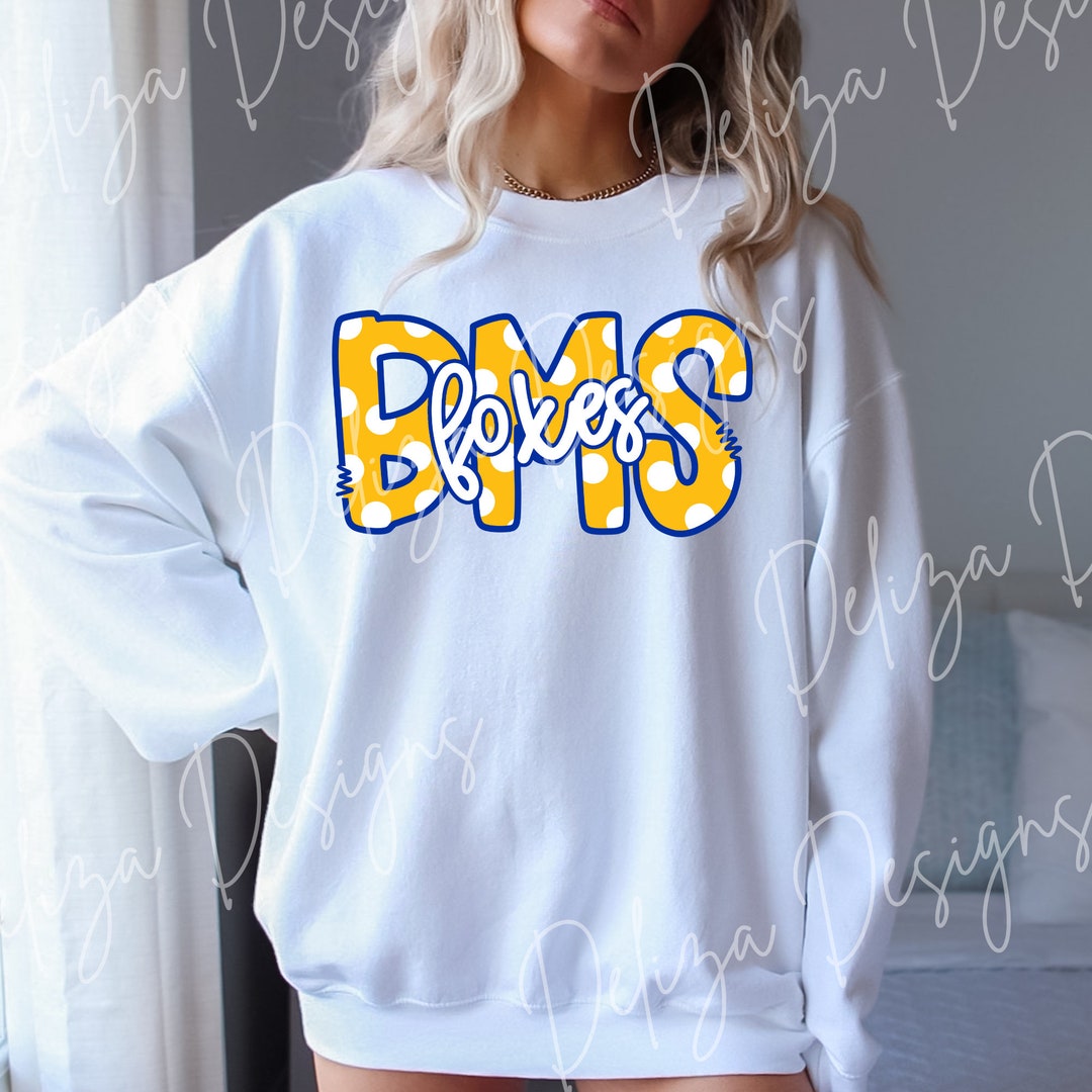 BMS Mascot Sweatshirt, Foxes Mascot Sweatshirt, Mascot T-shirt, Team ...