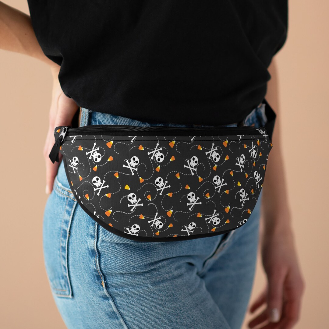 Halloween Skull Bag Multicolored Bum Bag Halloween Pattern Crossbody ...