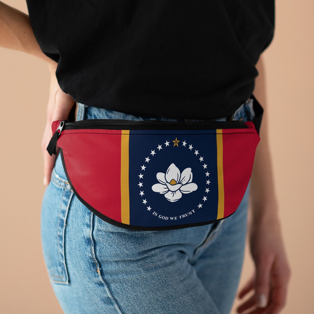 Mississippi Fanny Pack MS State Flag Fanny Pack Women and Men Cross ...