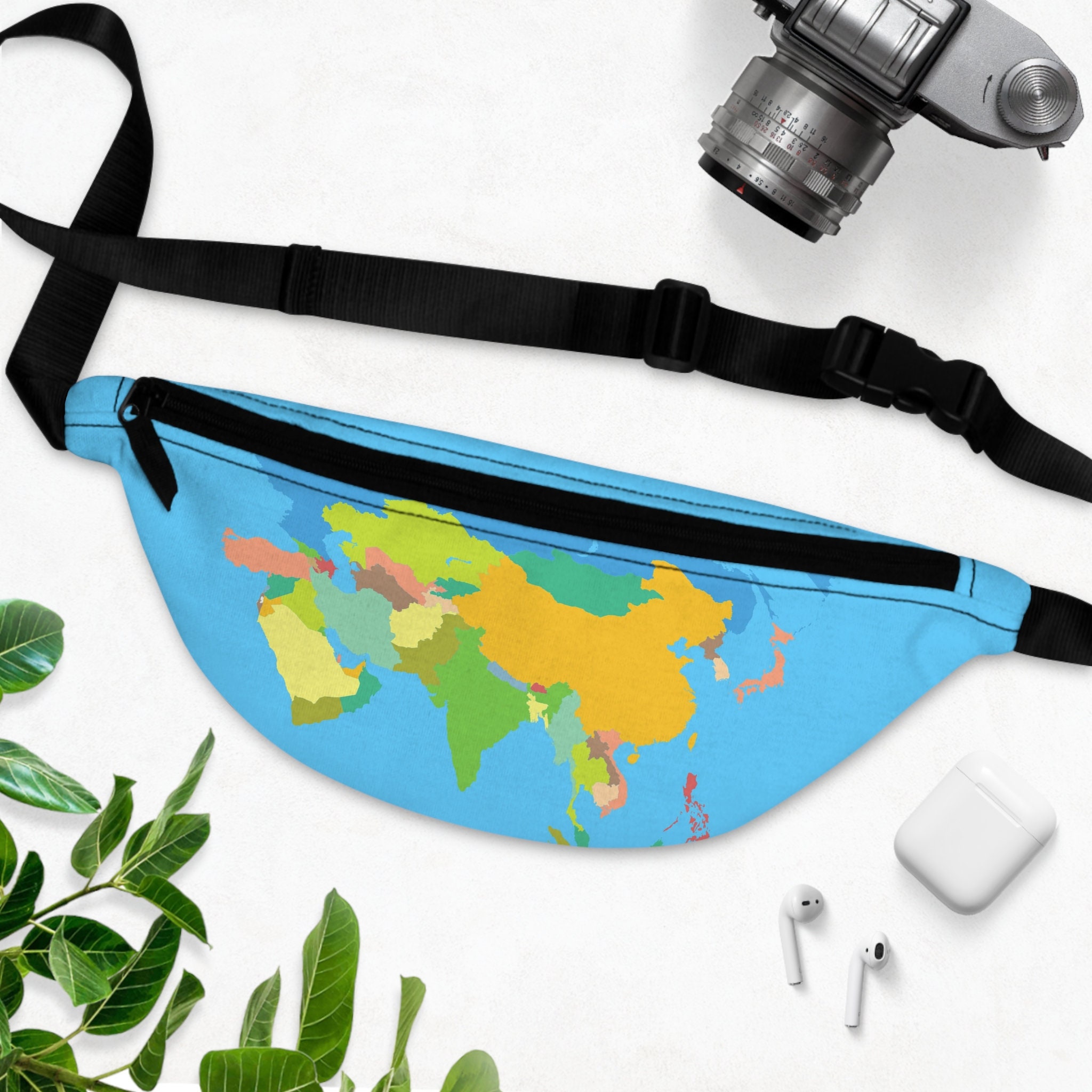World Map Bag Global Map Belt Purse Earth Crossbody Bag World Bum Bag ...