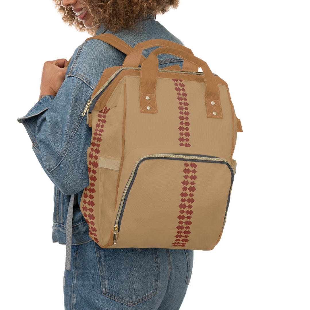 Pattern Tan Backpack Brown Trim Backpack Custom Two Tone Backpacker ...