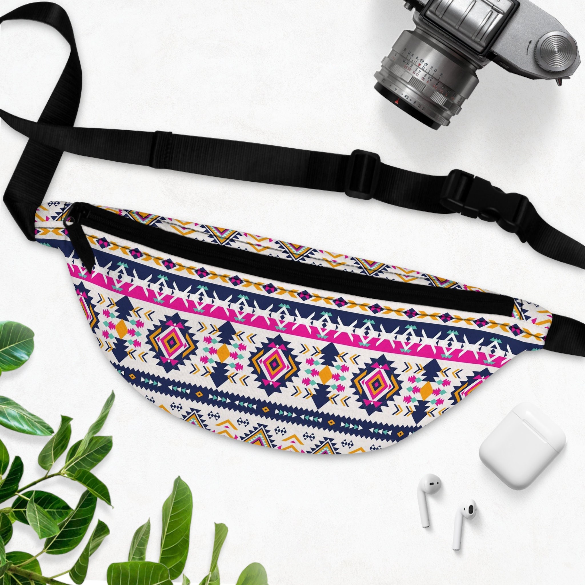 Aztec American Bag Aztek Fanny Pack Pattern Native Bag Cream White Hip ...