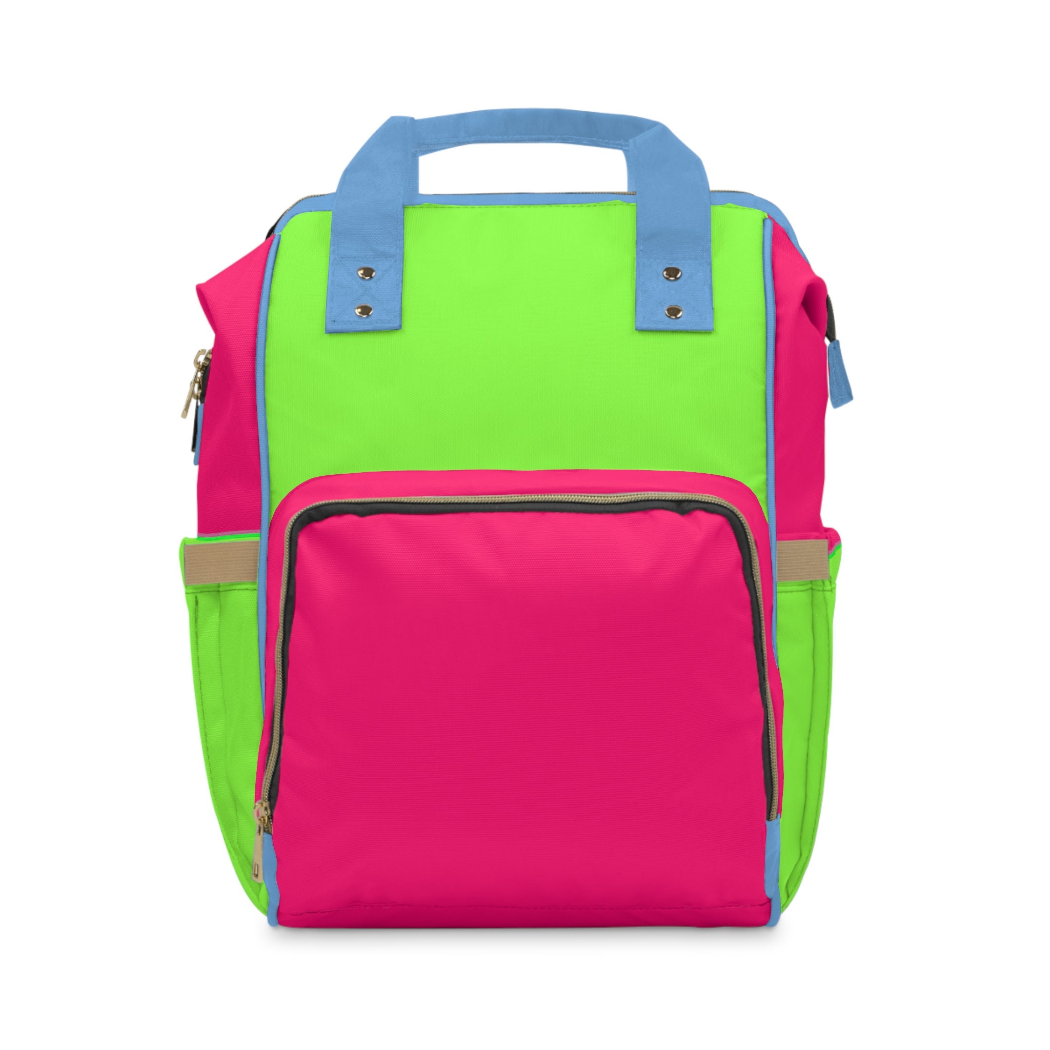 Neon Backpack Pink Neon Green Backpack Custom Pattern Backpacker Great ...