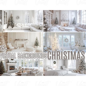 CHRISTMAS Zoom Background | Office Pack for Virtual Meetings, Digital ...