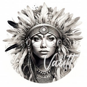 PNG JPG Indian Native American Design Bundle, Indian PNG, Native ...