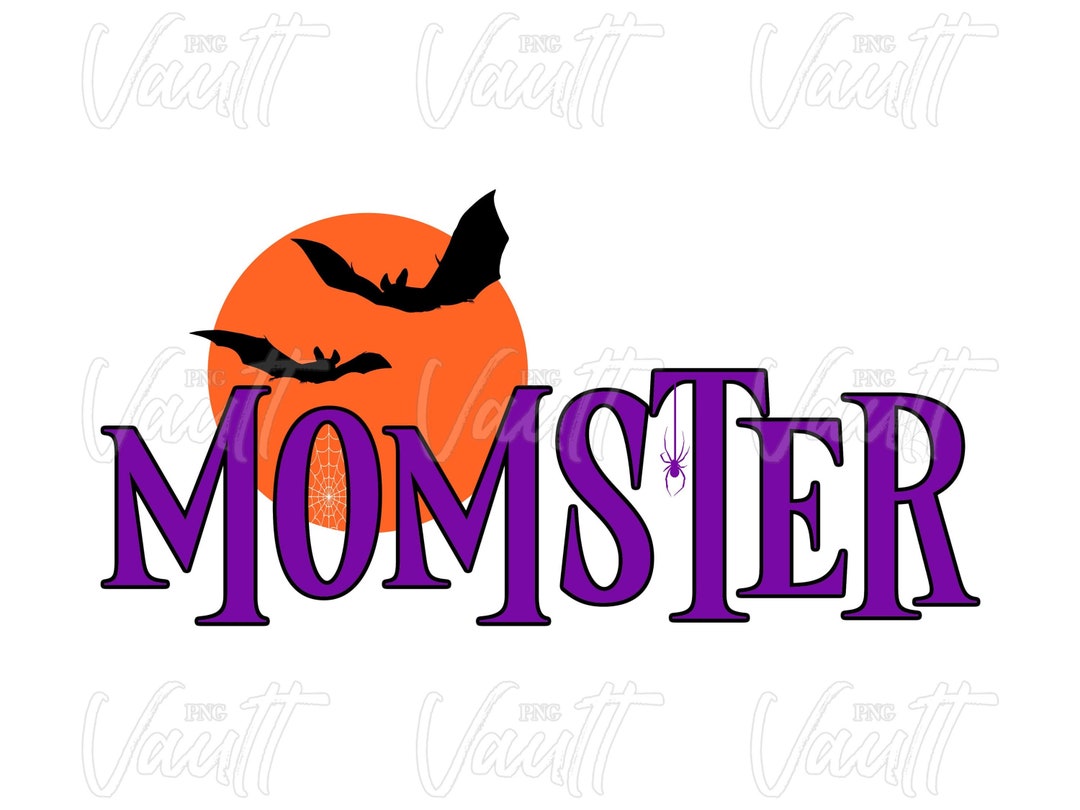 Halloween Design PNG MOMSTER Cute Mama Mom Halloween T Shirt Design ...