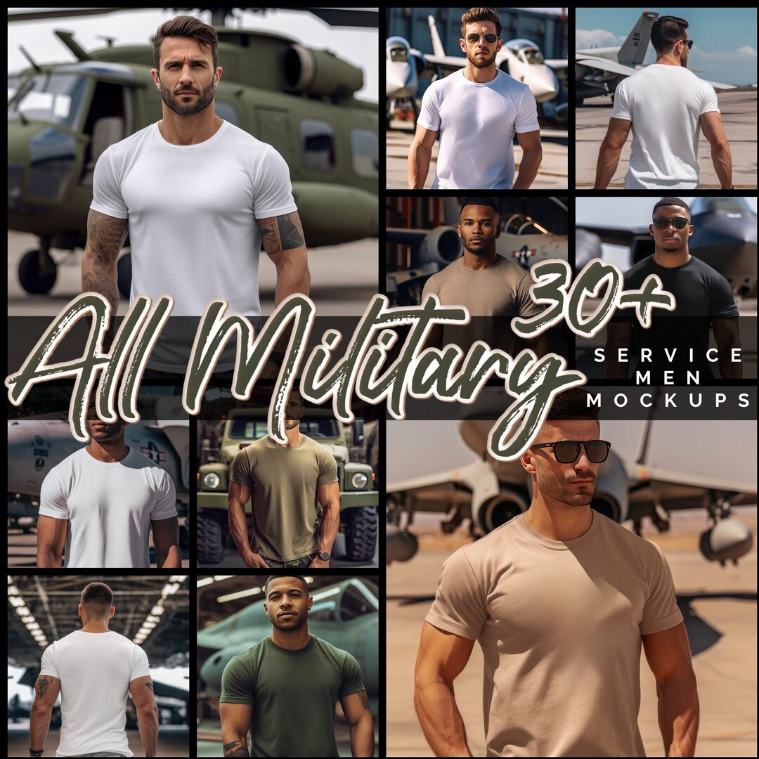35 Men's Military Mockup T Shirt Bundle Mens Army Mockup - Etsy