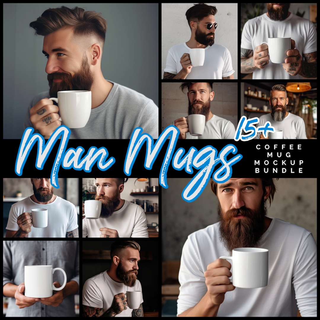 15+ Mens Mug Mockup Bundle All Men Theme Mockups for Mugs Coffee Mug ...