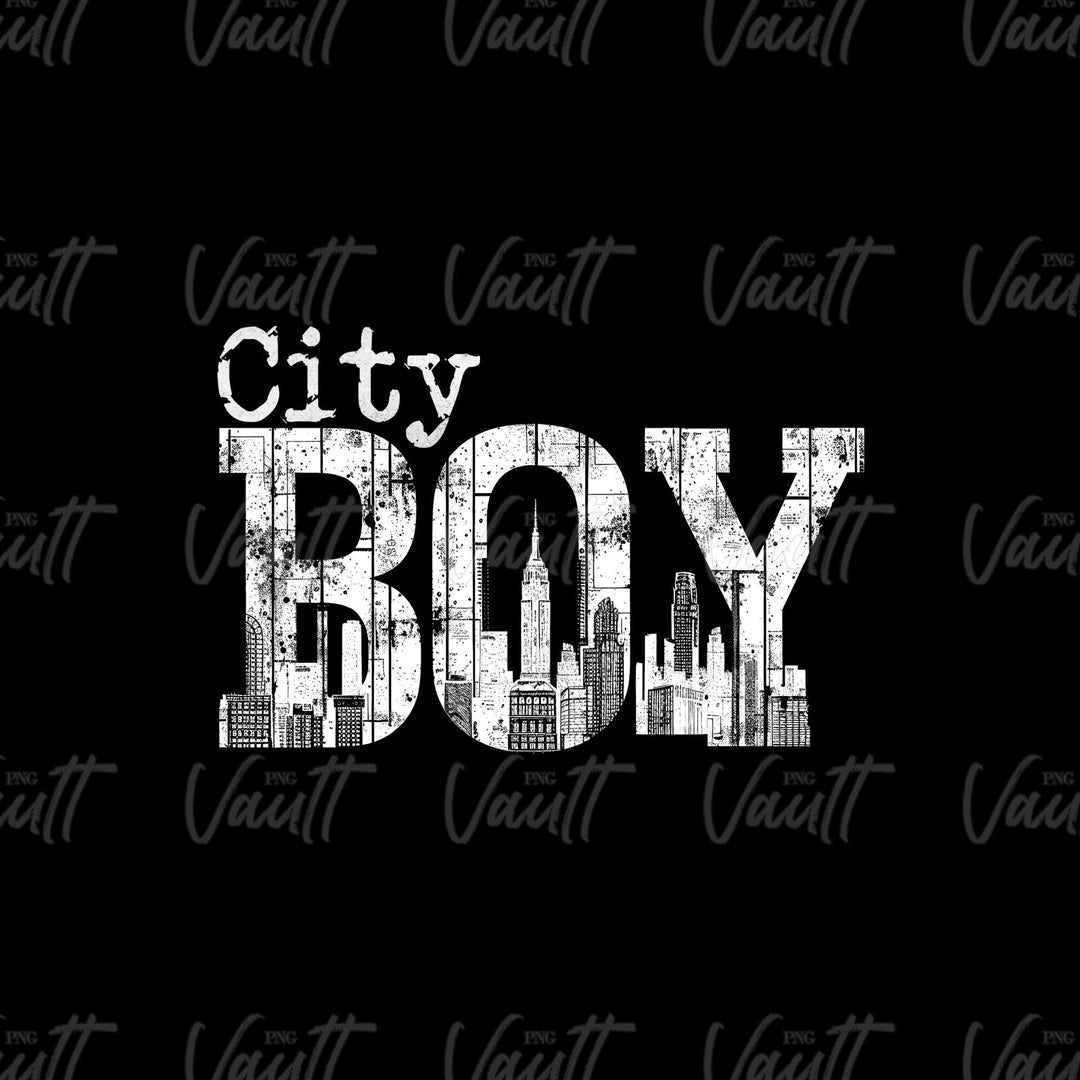 PNG City Boy New York Skyline White PNG Design Urban Mens Kids Boys T ...
