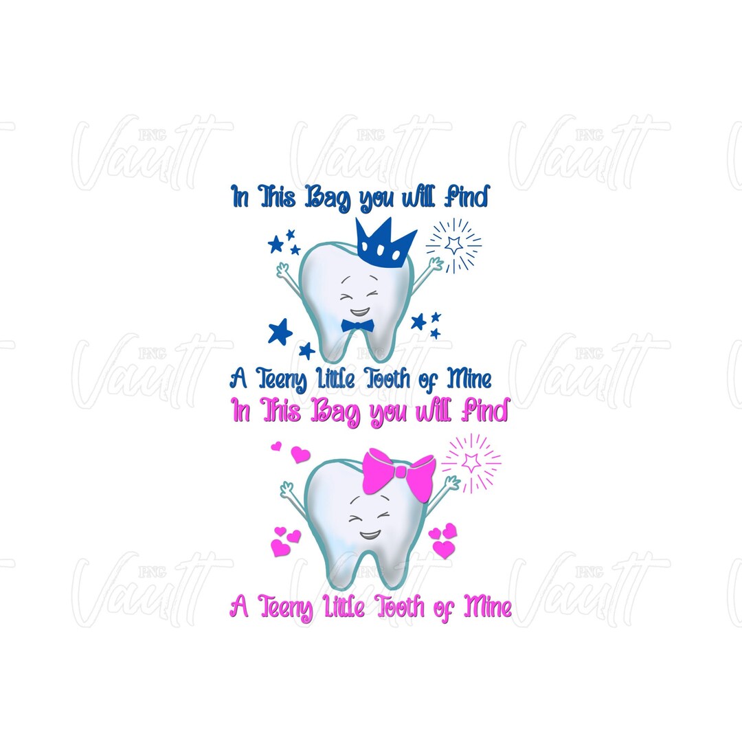 PNG Tooth Fairy Kids Design for Tooth Fairy Bag Gift Designs for Kids ...
