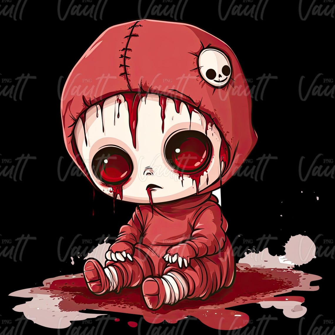 PNG Kawaii Halloween Characters Clipart | Horror Scary Halloween ...